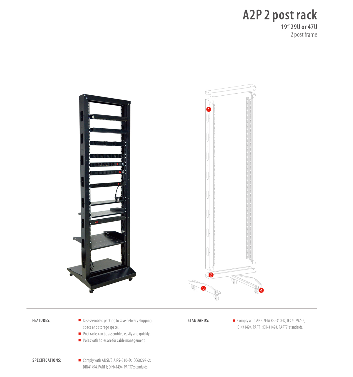 A2P 2 Post Frame Open Rack - Buy A2P 2 post frame open rack Product on ...