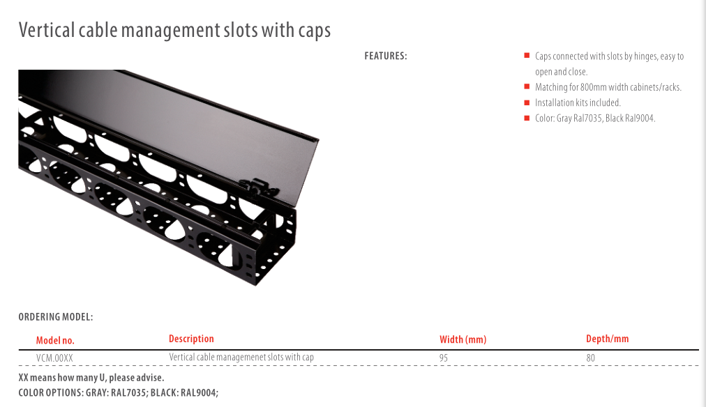 Vertical Cable Management - Buy 42U cable management Product on Avanix ...
